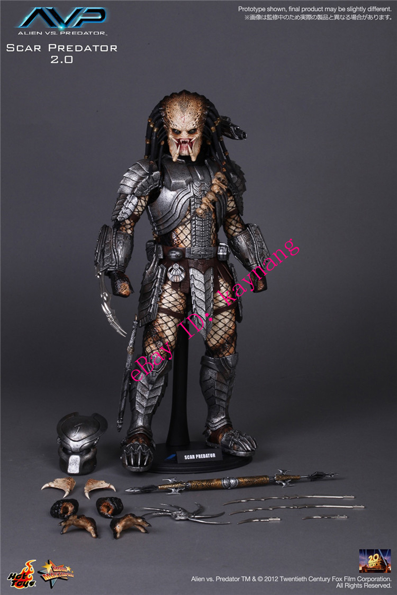 Hot Toys MMS190 Alien vs Predator AVP Scar Predator 2.0 1/6 Scale Coll ...